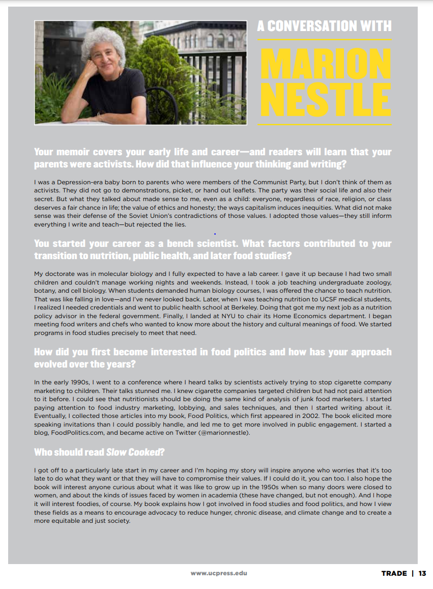 Books Archives - Food Politics by Marion Nestle