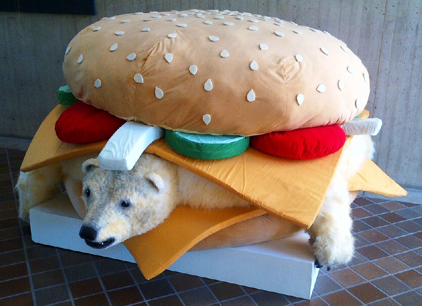 Food art: Polar Bear Hamburger - Food Politics by Marion Nestle